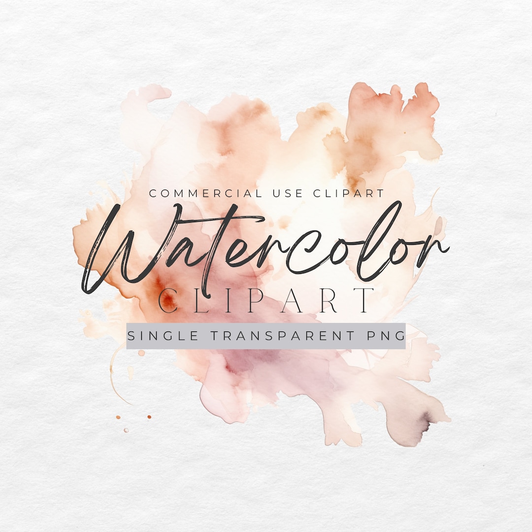 Neutral Watercolor Washes, Splashes Clipart, Abstract Water Color Clip ...