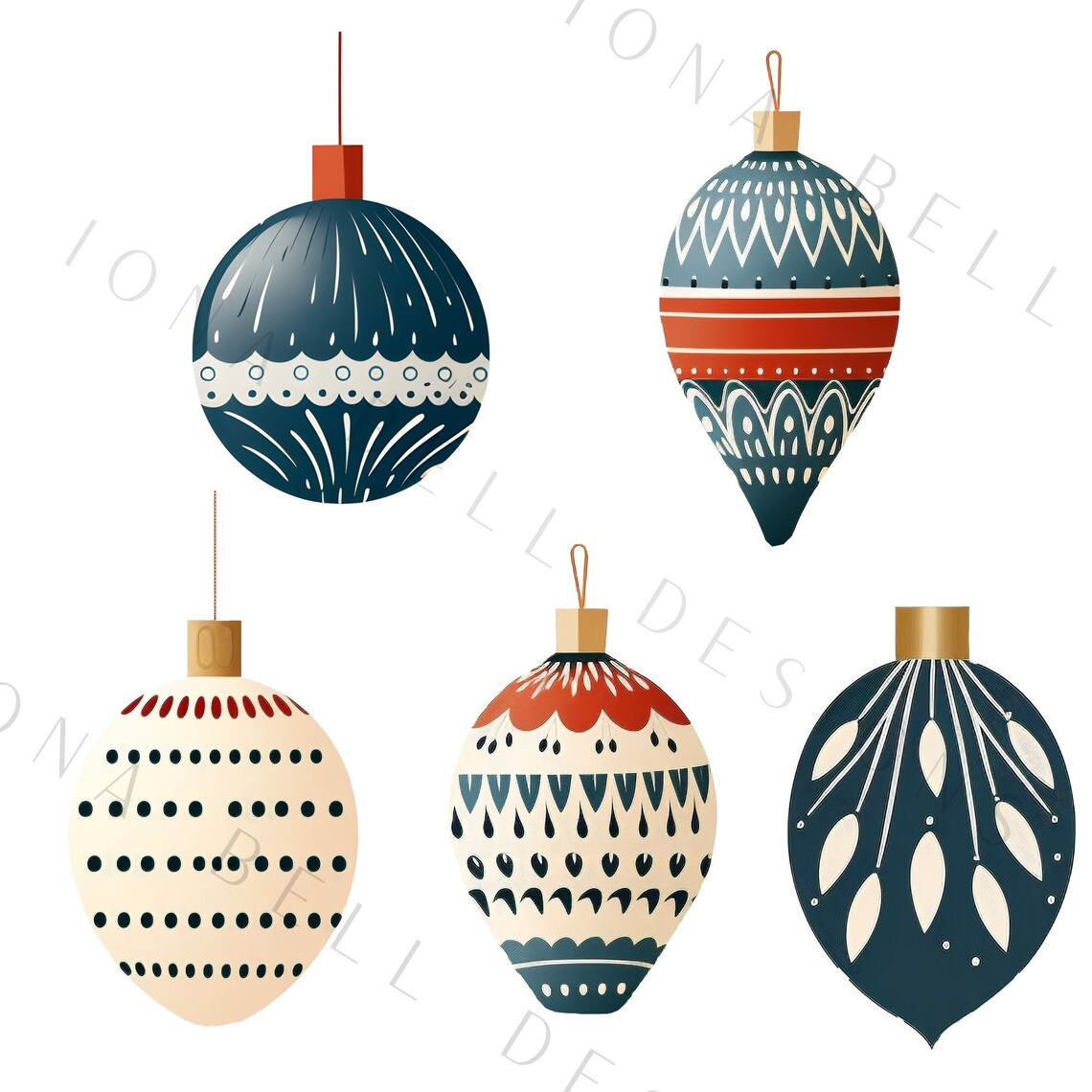 Christmas Clipart Commercial Use Cozy Winter Clipart Folk Art Christmas ...