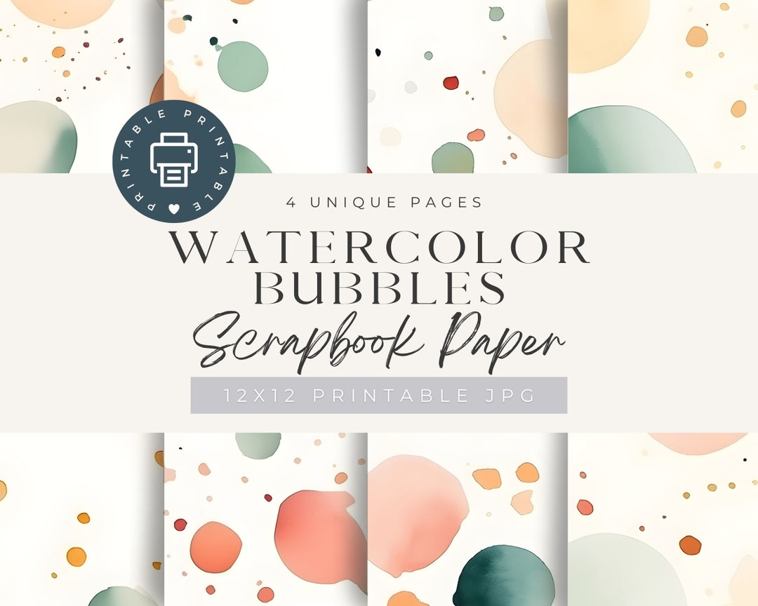 Watercolor Texture Scrapbook Paper, Commercial Use, Instant Download ...