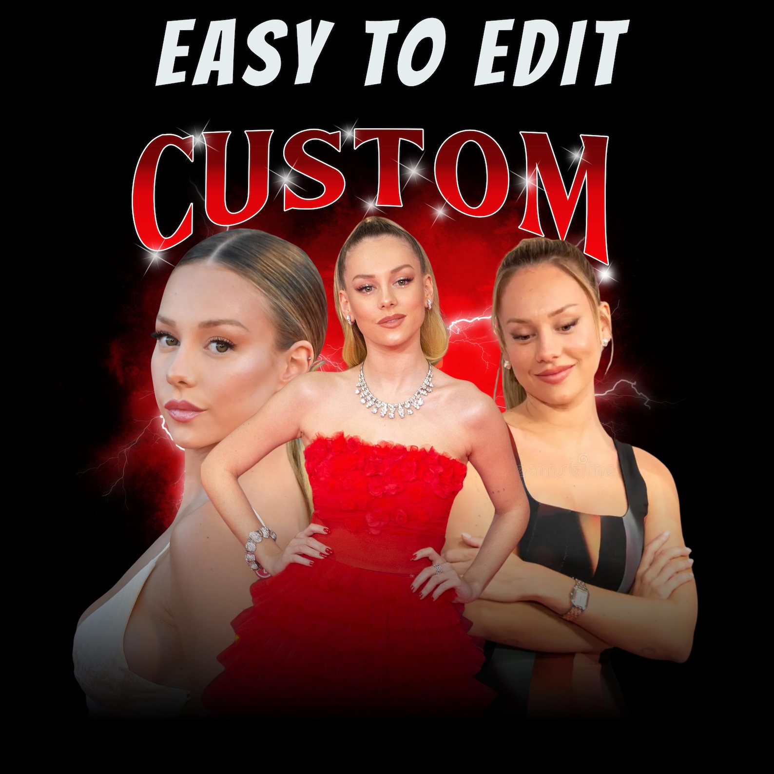 Custom Bootleg Shirt Design Template Bundle Editable Psd Birthday ...