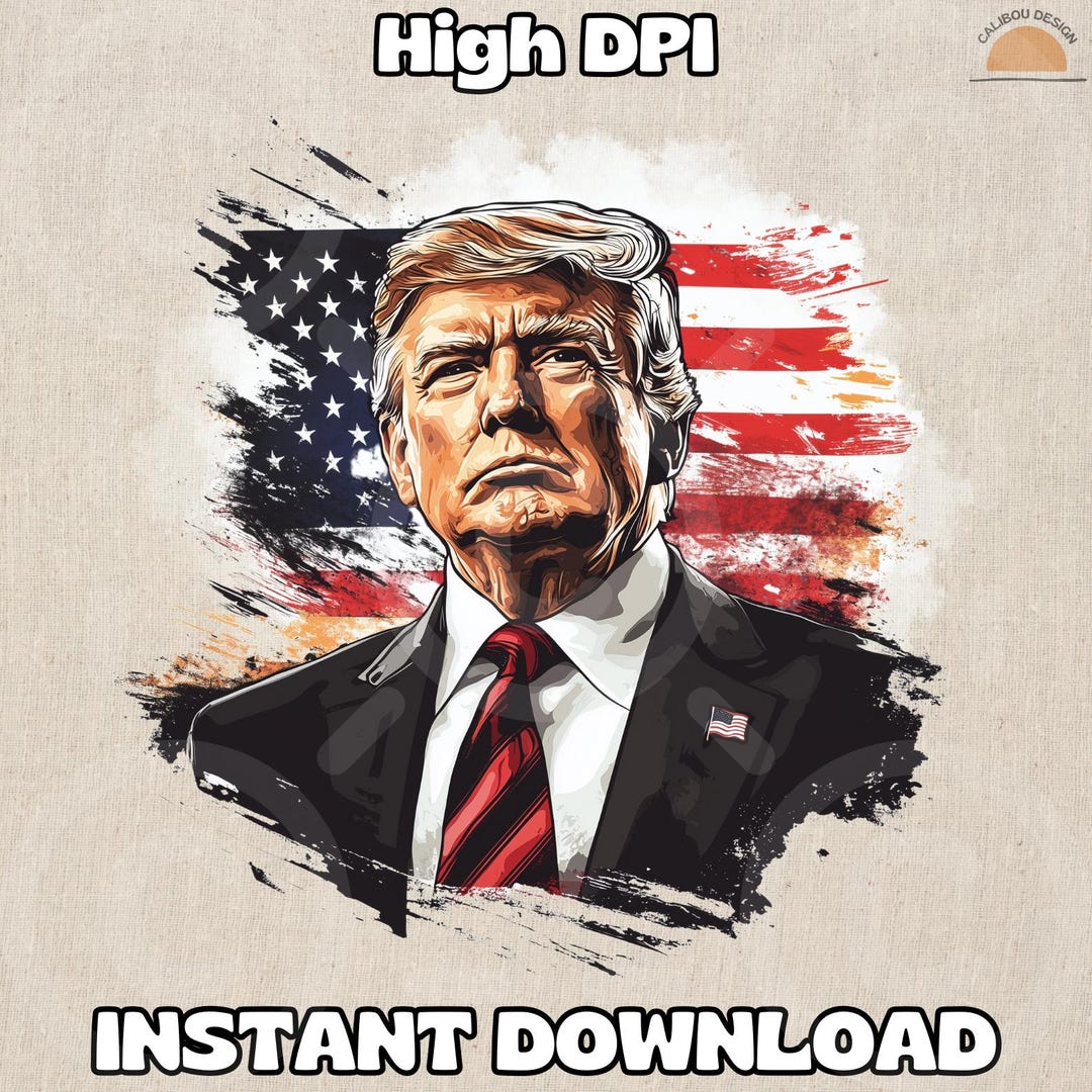 Trump Clipart PNG, Cool Trump Illustration for Sublimation & Print ...