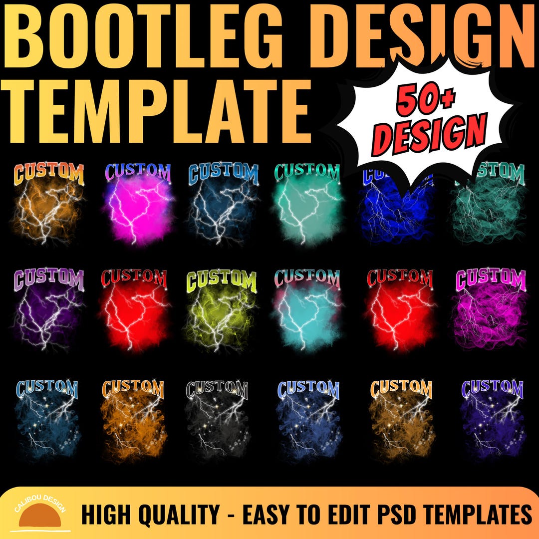Custom Bootleg Shirt Design Template Bundle Editable Psd Birthday ...