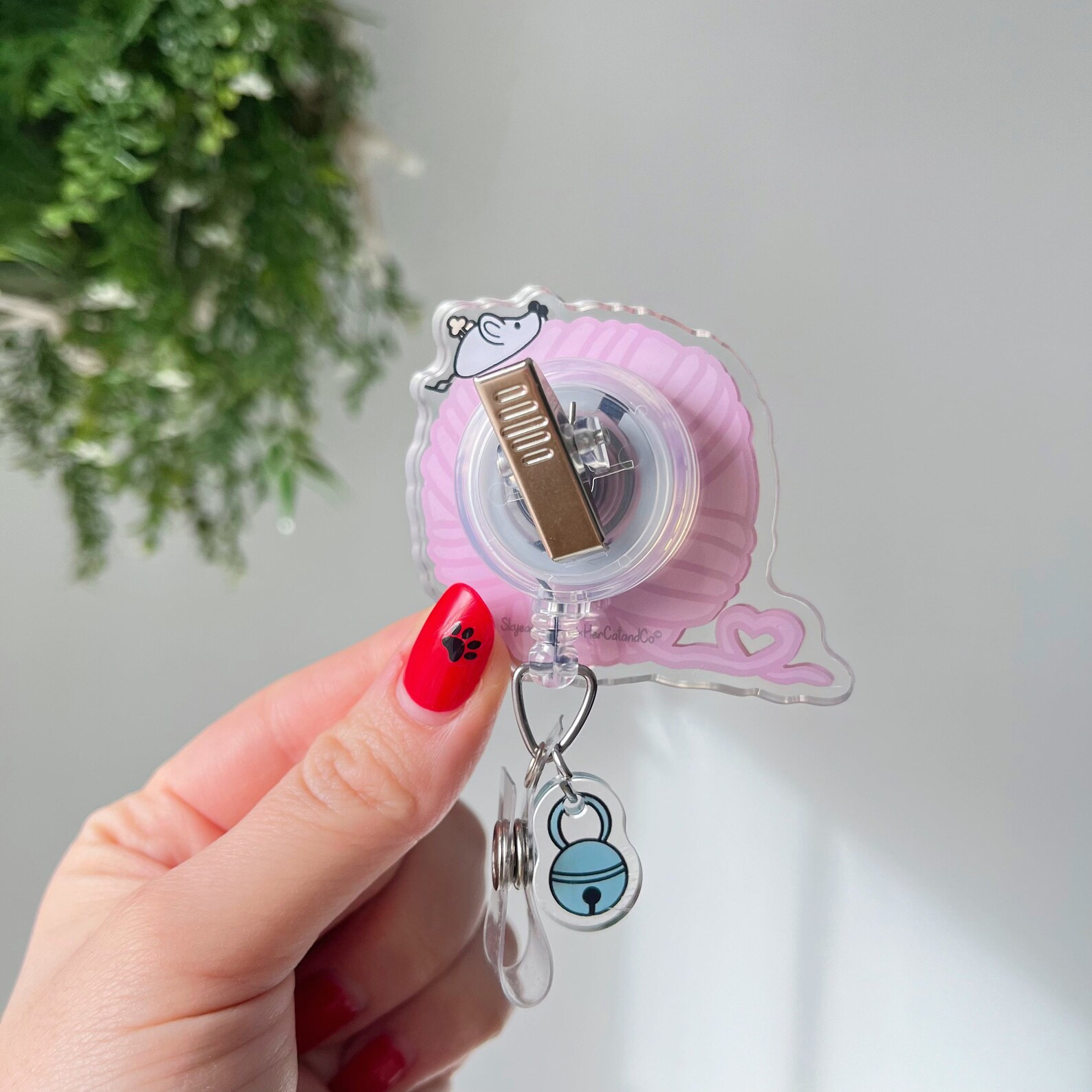 Cat Shaker Badge Reel, Cute Cat Inspired Badge Reel, Shaker Badge ...