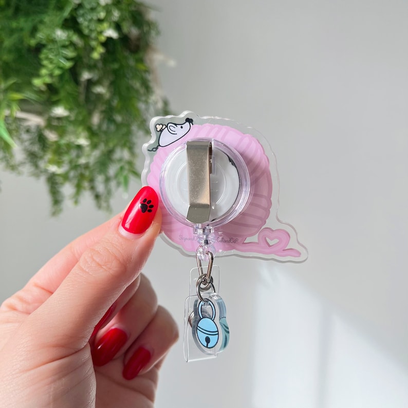 Cat Shaker Badge Reel, Cute Cat Inspired Badge Reel, Shaker Badge ...