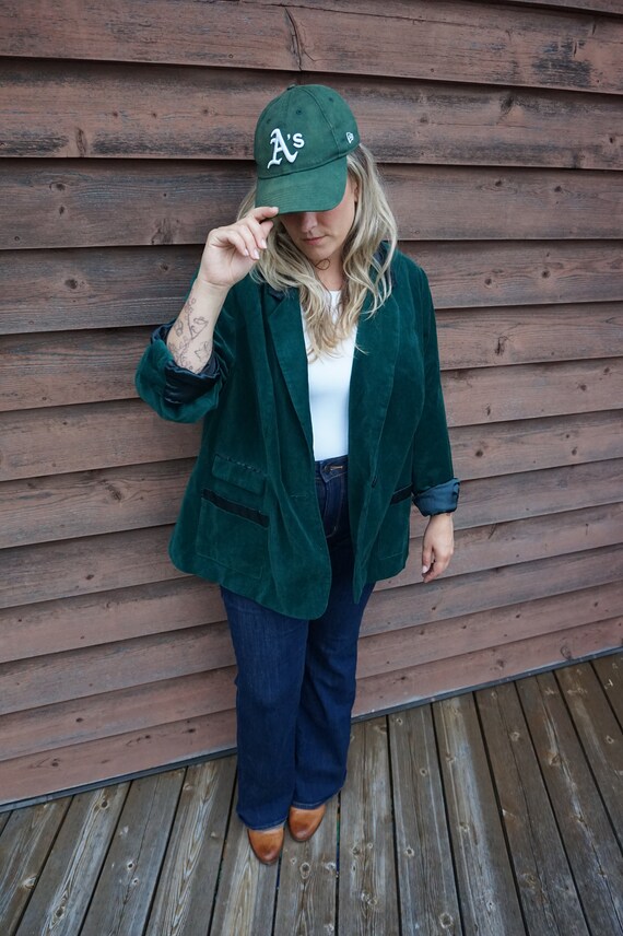 JULES & LEOPOLD Rich Emerald Green Velvet Blazer (US2… - Gem