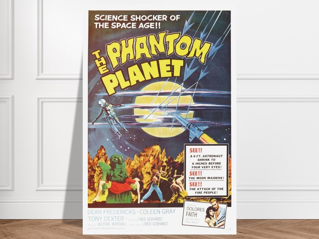 The Phantom Planet 1961 Cinema Print Poster Film Film 60s Sci-fi ...