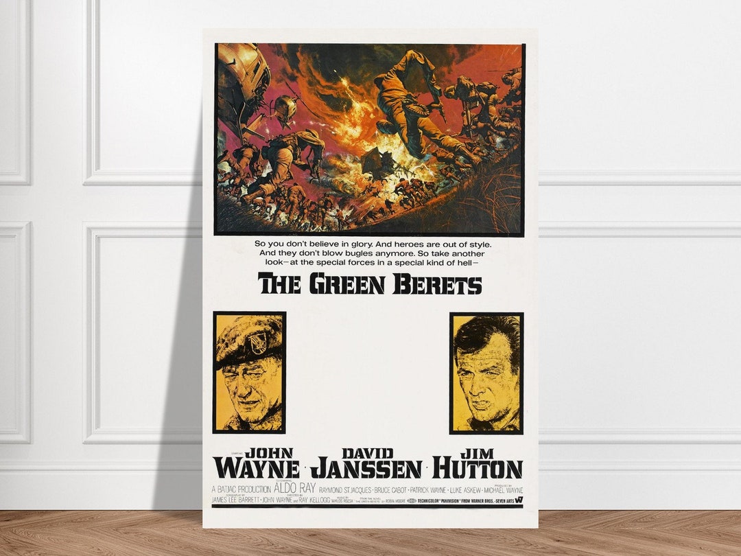 The Green Berets 1968 Cinema Print Poster Film Movie 60s War - Etsy