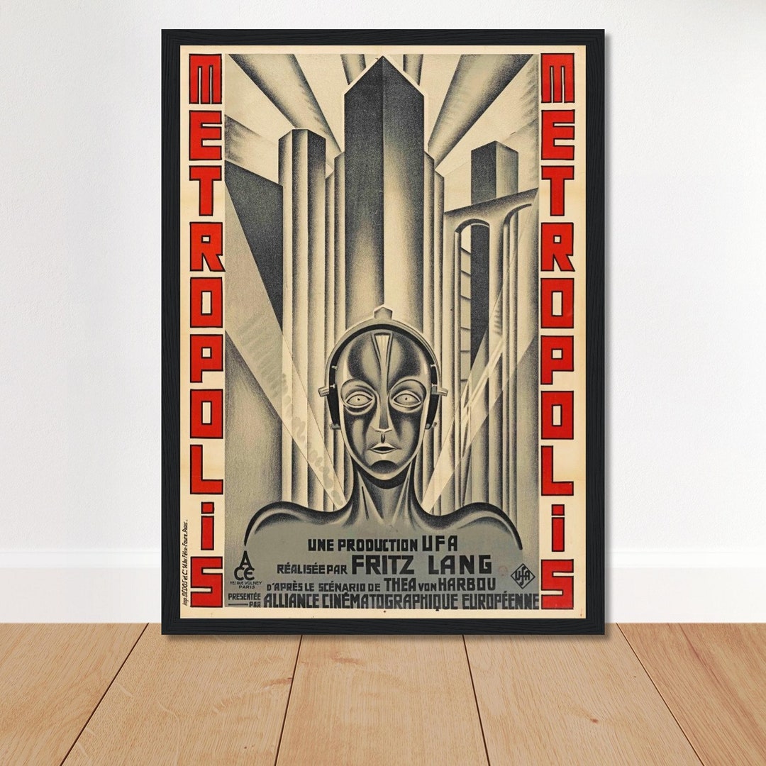 Metropolis 1927 Vintage 20s German Poster Sci-fi Fritz Lang Print Film ...
