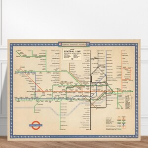 Map of the London Underground Tube Lines 1940's Vintage - Etsy
