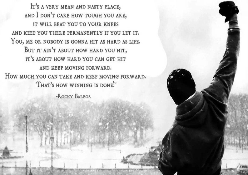 Rocky Balboa Motivational Speech Quote Inspirational Poster Print Wall ...