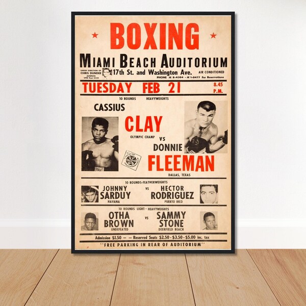 Boxing Promotional Poster - Etsy
