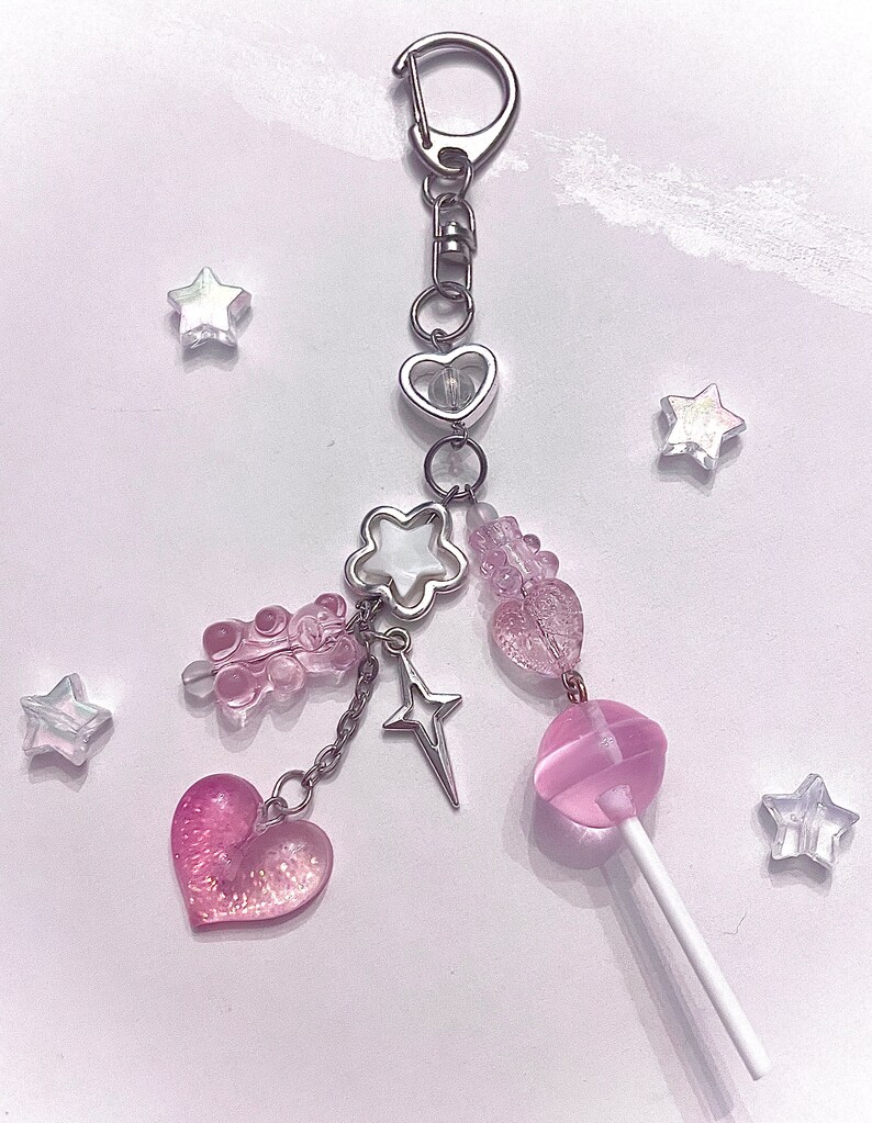 Beaded Candy Charm Keychains •*. - Etsy