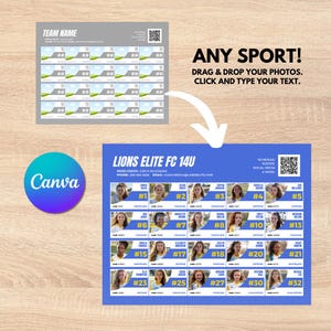Editable Team Roster Template: Canva Recruiting Sheet (20 Player) - Etsy