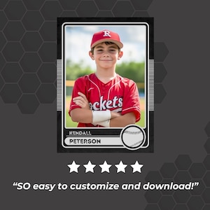 Custom Baseball Card Template: DIY Sports Trading Card (canva) - Etsy