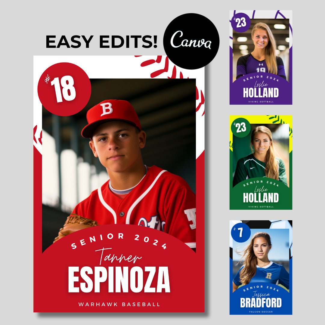 Sports Senior Banner: Customizable Canva Template (24x36) - Etsy Canada