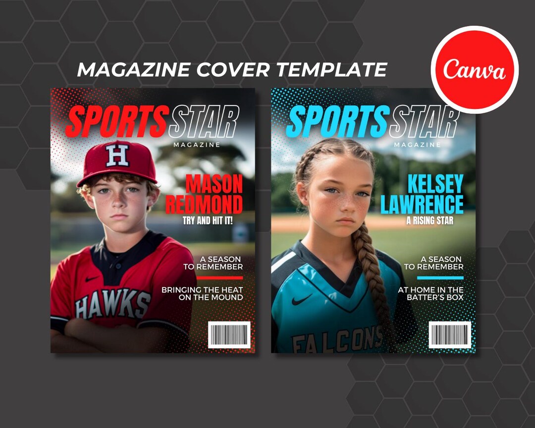 Sports Magazine Template, Magazine Cover Star, Athlete Highlight ...