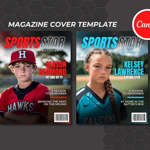 Softball Magazine Cover - Etsy
