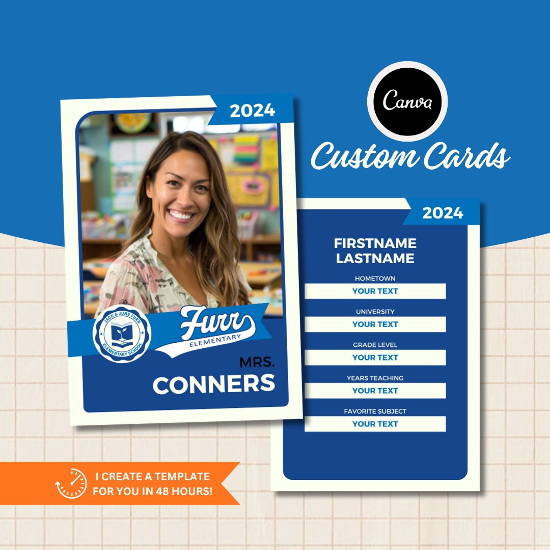 Custom Staff Sports Card Template: Team Intro, Printable Design - Etsy