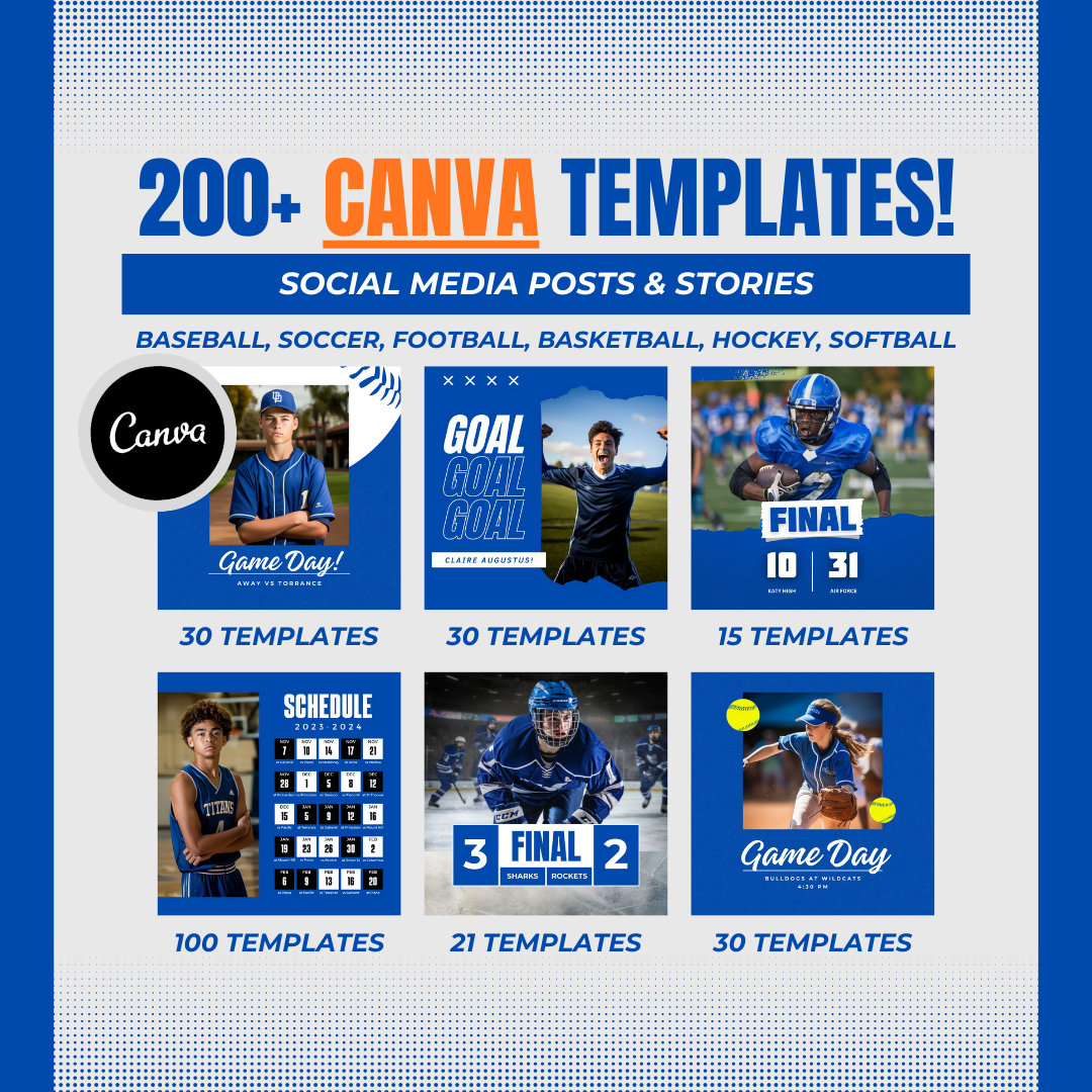 Sports Social Media Canva Templates: Baseball, Soccer, and More ...