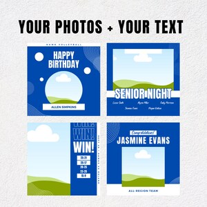 Volleyball Social Media Canva Templates, 11 Templates, Volleyball Game ...