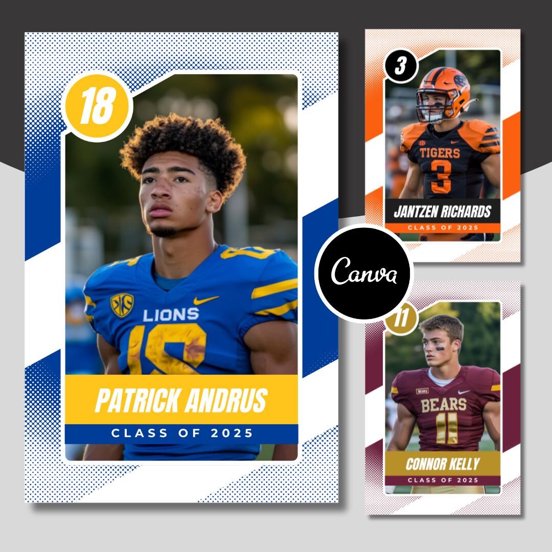 Senior Football Banner: Class of 2025 Canva Template (digital Download ...