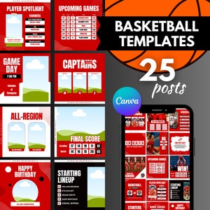 Basketball Social Media, Canva Template, Sports Instagram Facebook ...