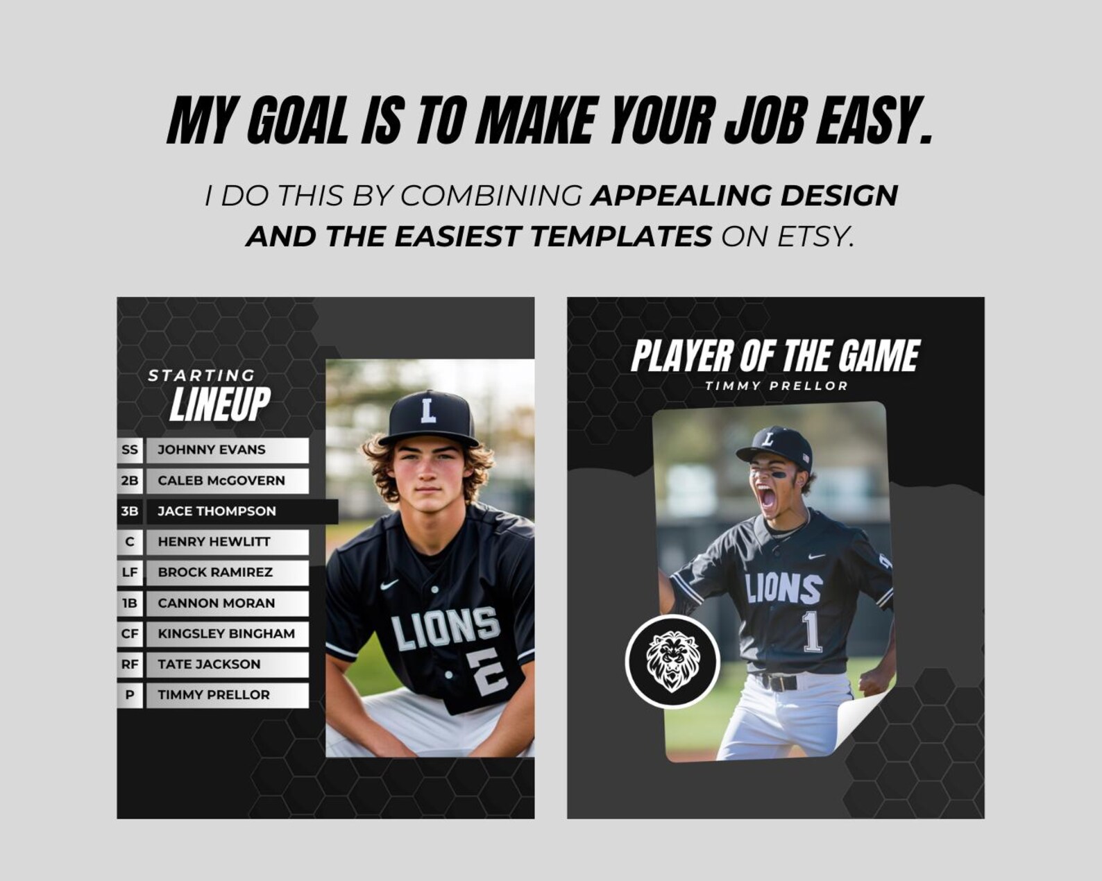 Baseball Social Media Templates: Canva Season Bundle (digital Download ...
