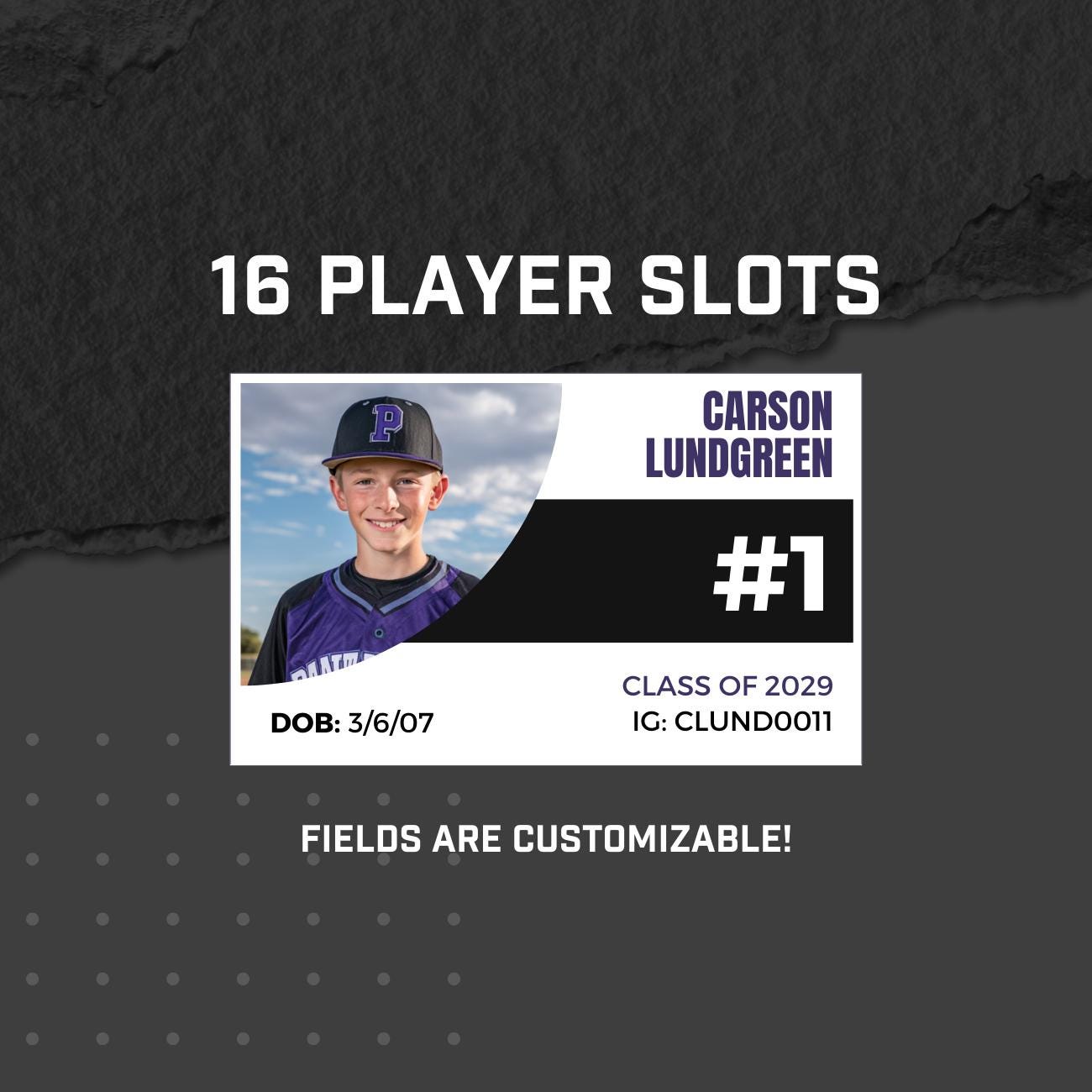 Team Recruit Roster Canva Template: Any Sport, 16 Players (digital) - Etsy