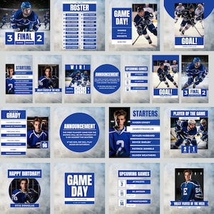 Hockey Canva Templates, Sports Instagram Posts, Team Social Media ...
