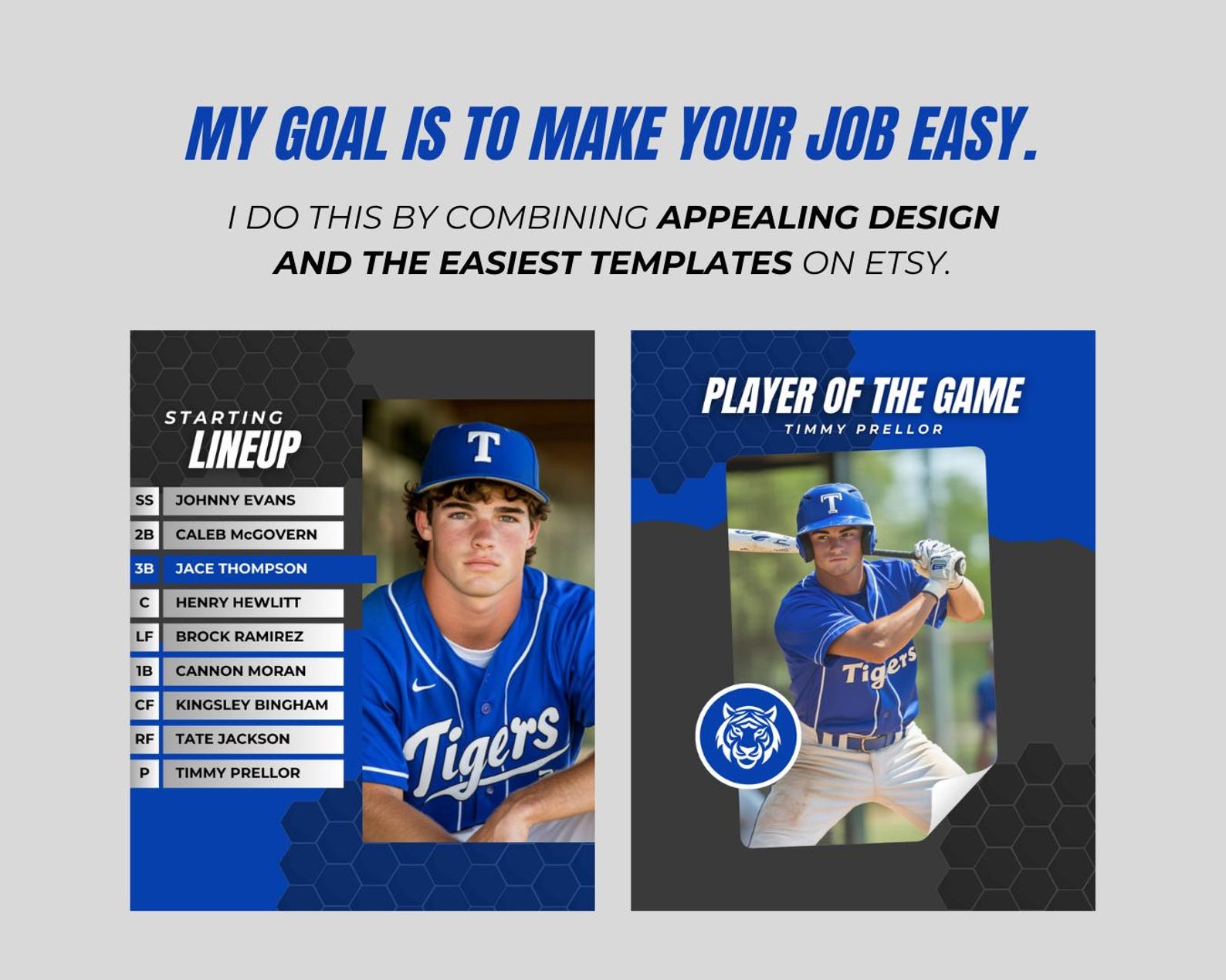 Baseball Social Media Templates: Canva Editable Design (digital ...