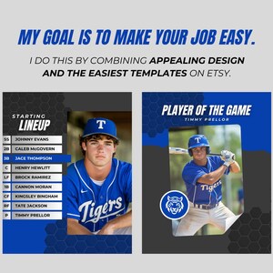 Baseball Social Media Templates: Canva Editable Design (digital ...