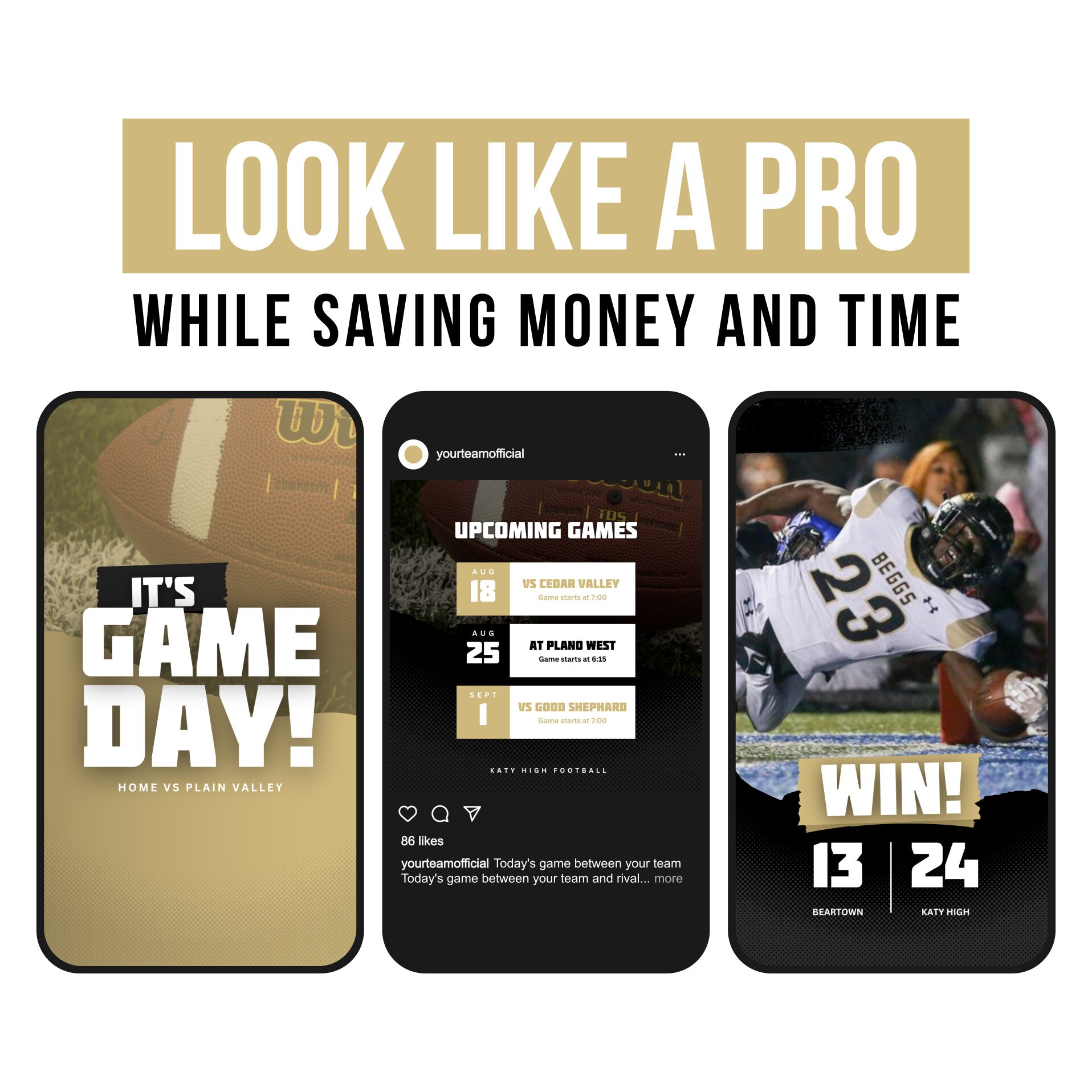 15 Canva Football Templates, Football Social Media Bundle, Sports Canva ...