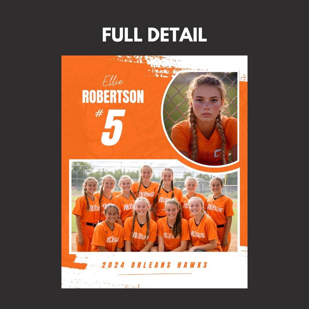 Baseball Softball Memory Mate Canva Template: Team Photo Keepsake ...
