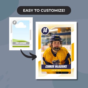 Custom Hockey Card Template: Drag & Drop Canva Design (printable ...