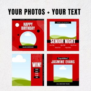 Volleyball Canva Templates, Social Media, Facebook, Volleyball Game Day ...