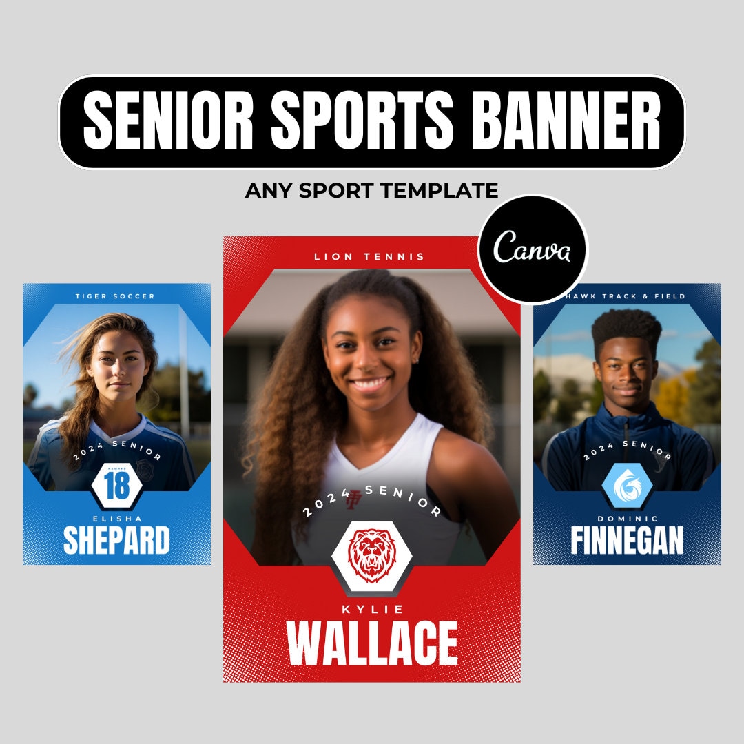 Senior Athlete Banner Template: High School Sports (24" X 36") - Etsy