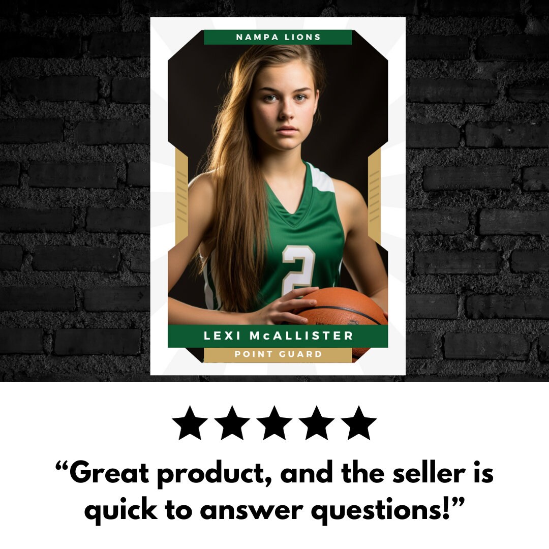 Create Your Own Sports Card, Custom Sports Card, Trading Printable ...