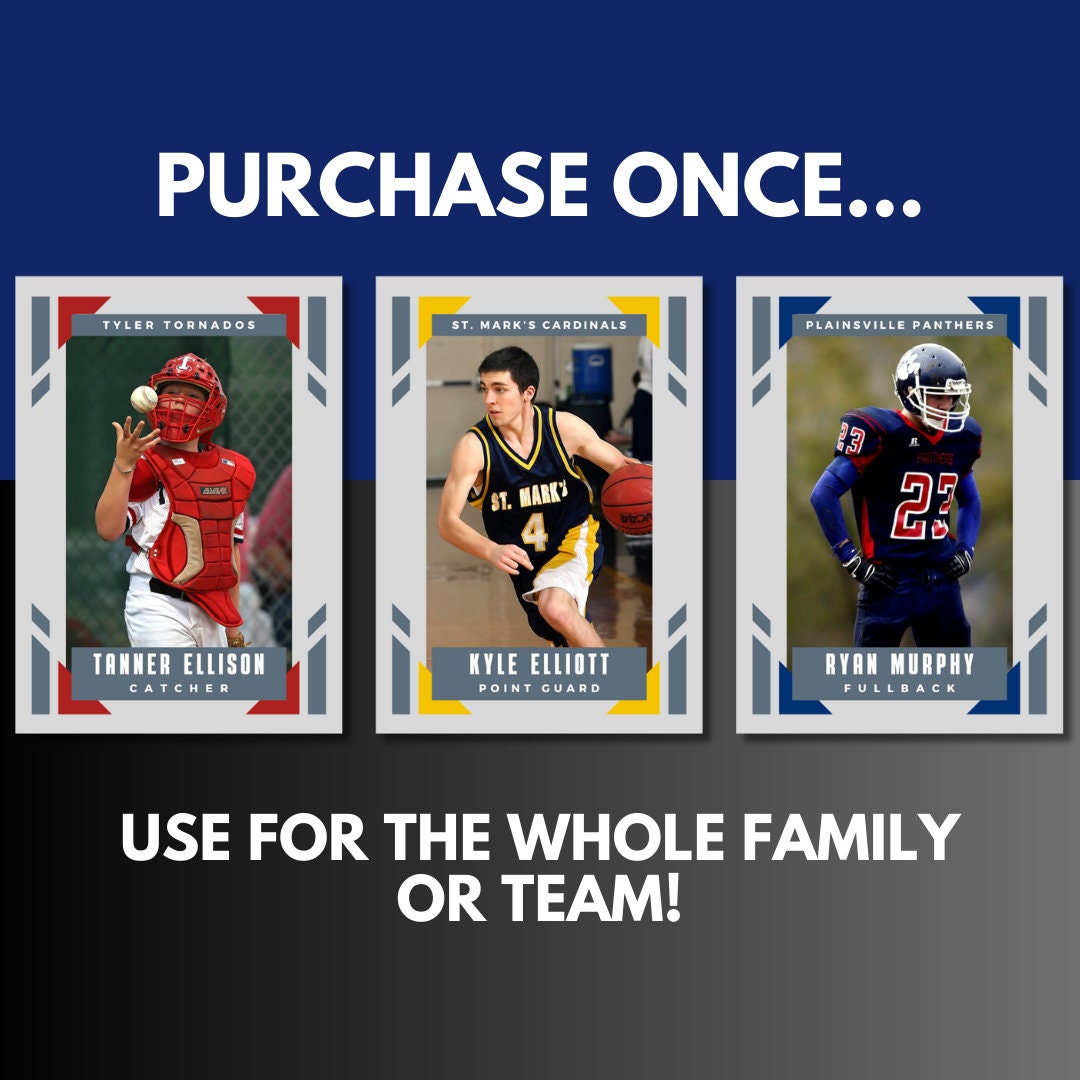 Custom Sports Card, Create Your Own, Trading Printable, Baseball, Canva ...