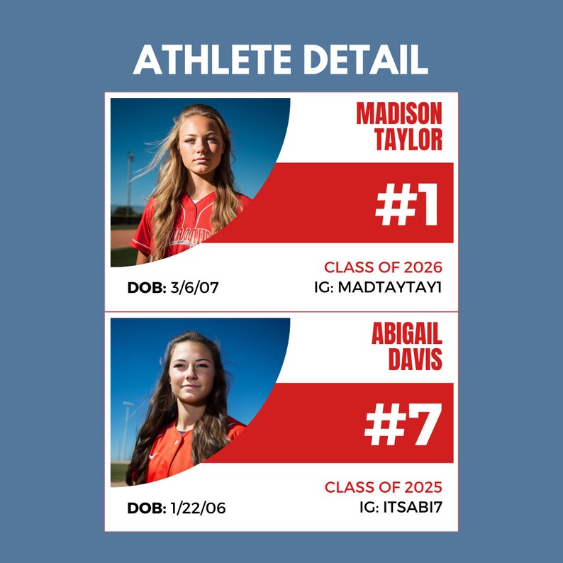 Team Recruit Roster Canva Template: Any Sport, 16 Players (digital) - Etsy