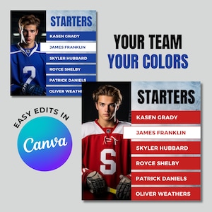 Hockey Canva Templates, Sports Instagram Posts, Team Social Media ...