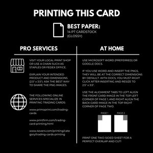 Create Your Own Sports Card, Custom Sports Card, Trading Printable ...