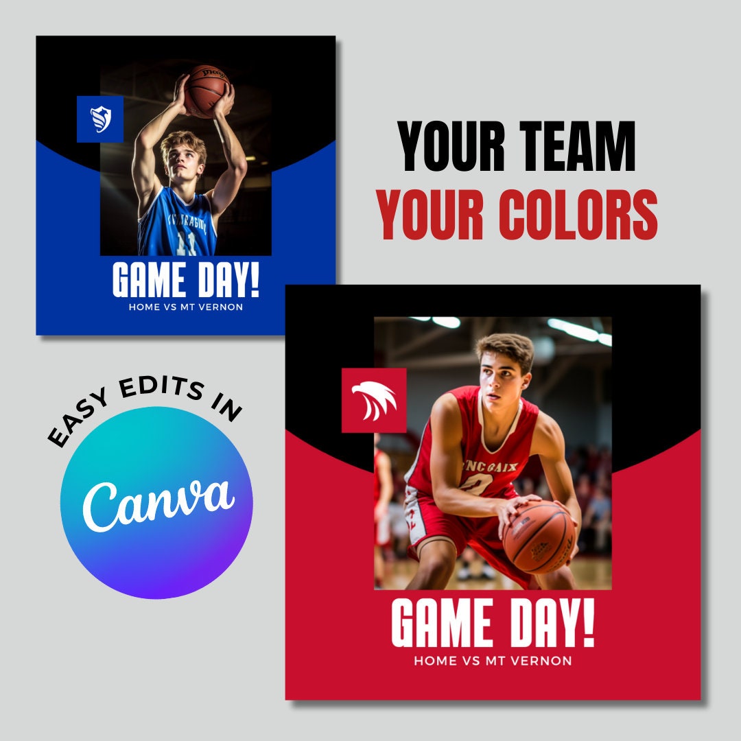 Basketball Canva Templates, Social Media Posts, Instagram Bundle ...