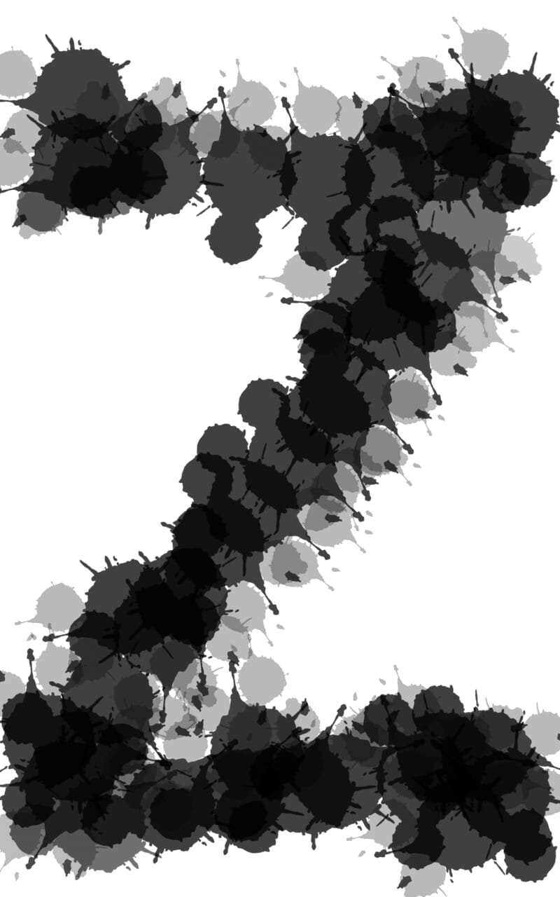 Alfabeto en mayúsculas con tinta color negro, fondo blanco, abecedario ...