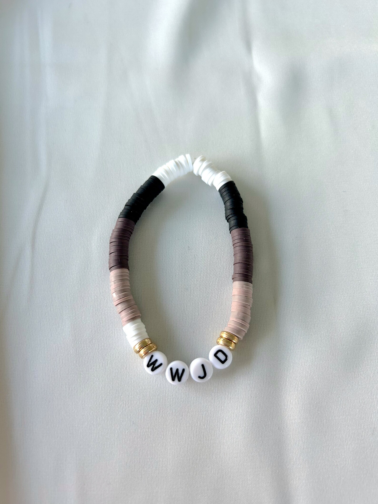 Handmade WWJD Clay Bead Bracelet - Etsy