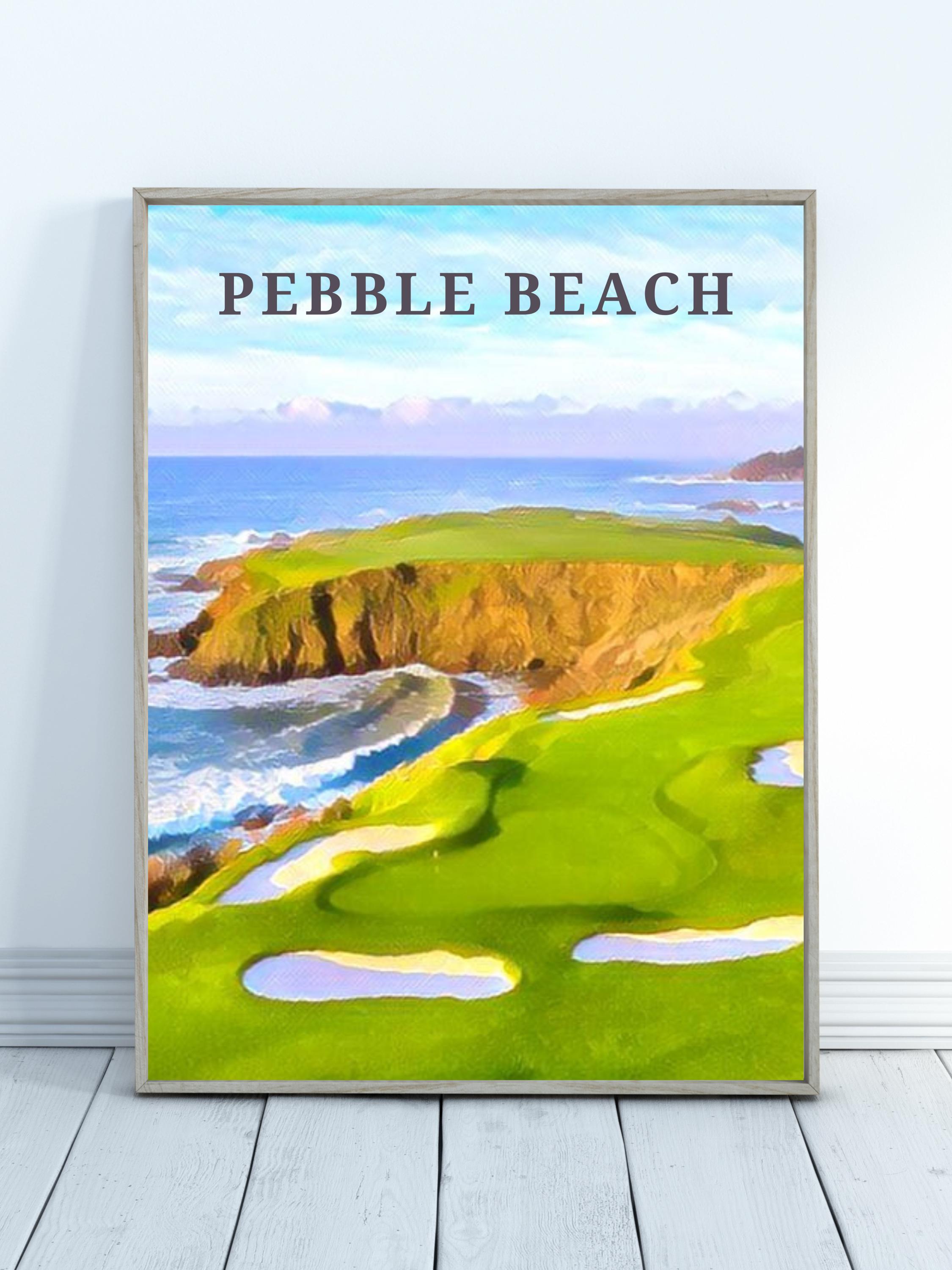 Pebble Beach Poster - Etsy