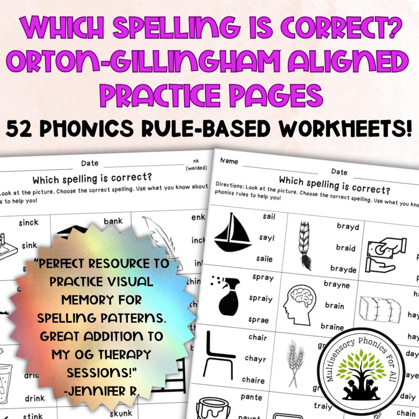 Structured Phonics: Which Spelling is Correct? Phonics Rules Practice ...