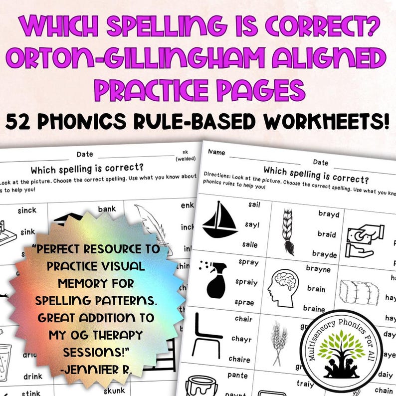 Structured Phonics: Which Spelling is Correct? Phonics Rules Practice ...