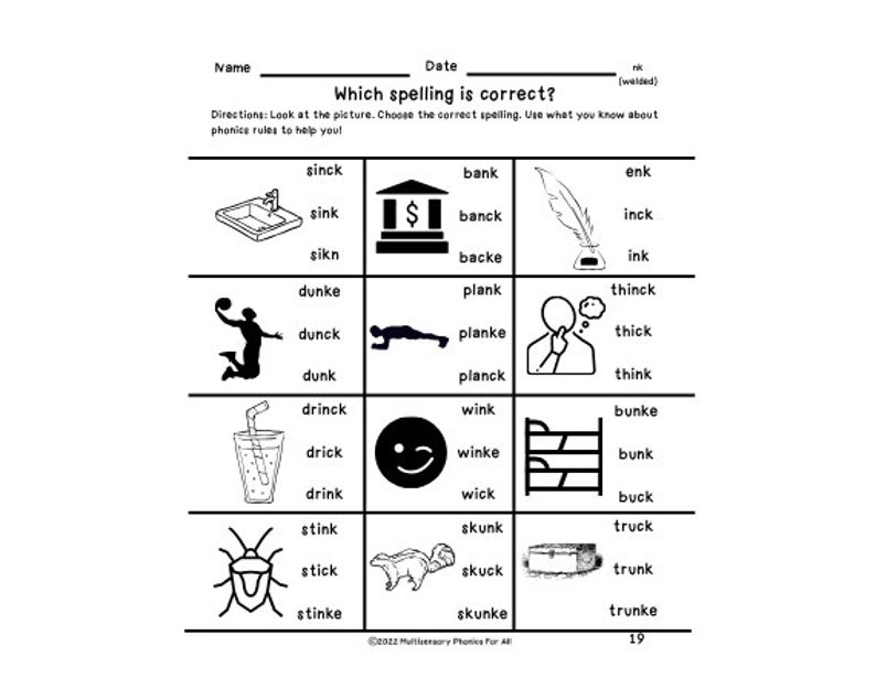 Structured Phonics: Which Spelling is Correct? Phonics Rules Practice ...
