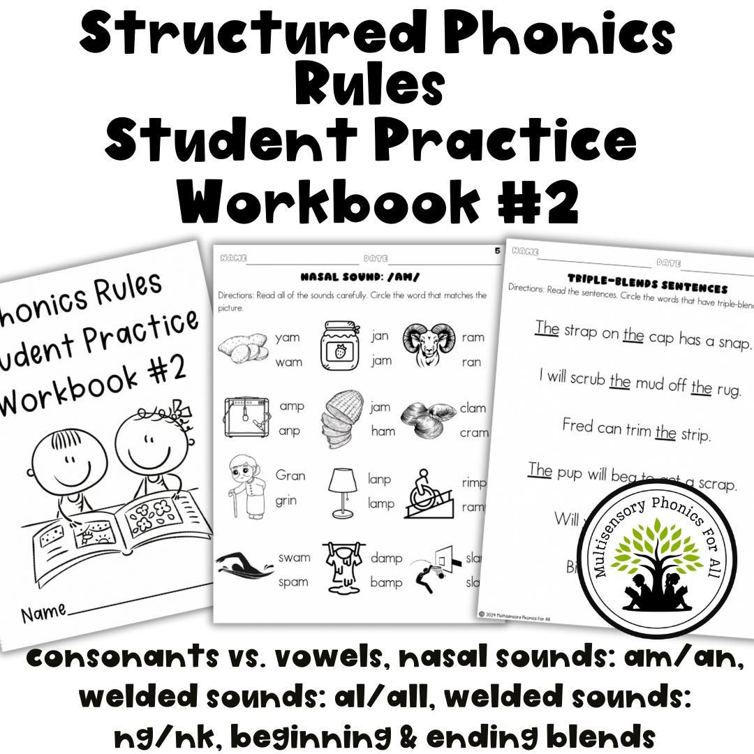 Phonics Practice Workbook #2- Orton-gillingham and Sor Aligned ...