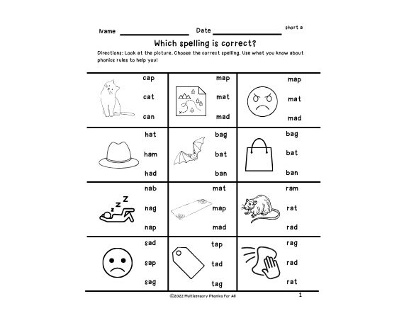 Structured Phonics: Which Spelling is Correct? Phonics Rules Practice ...